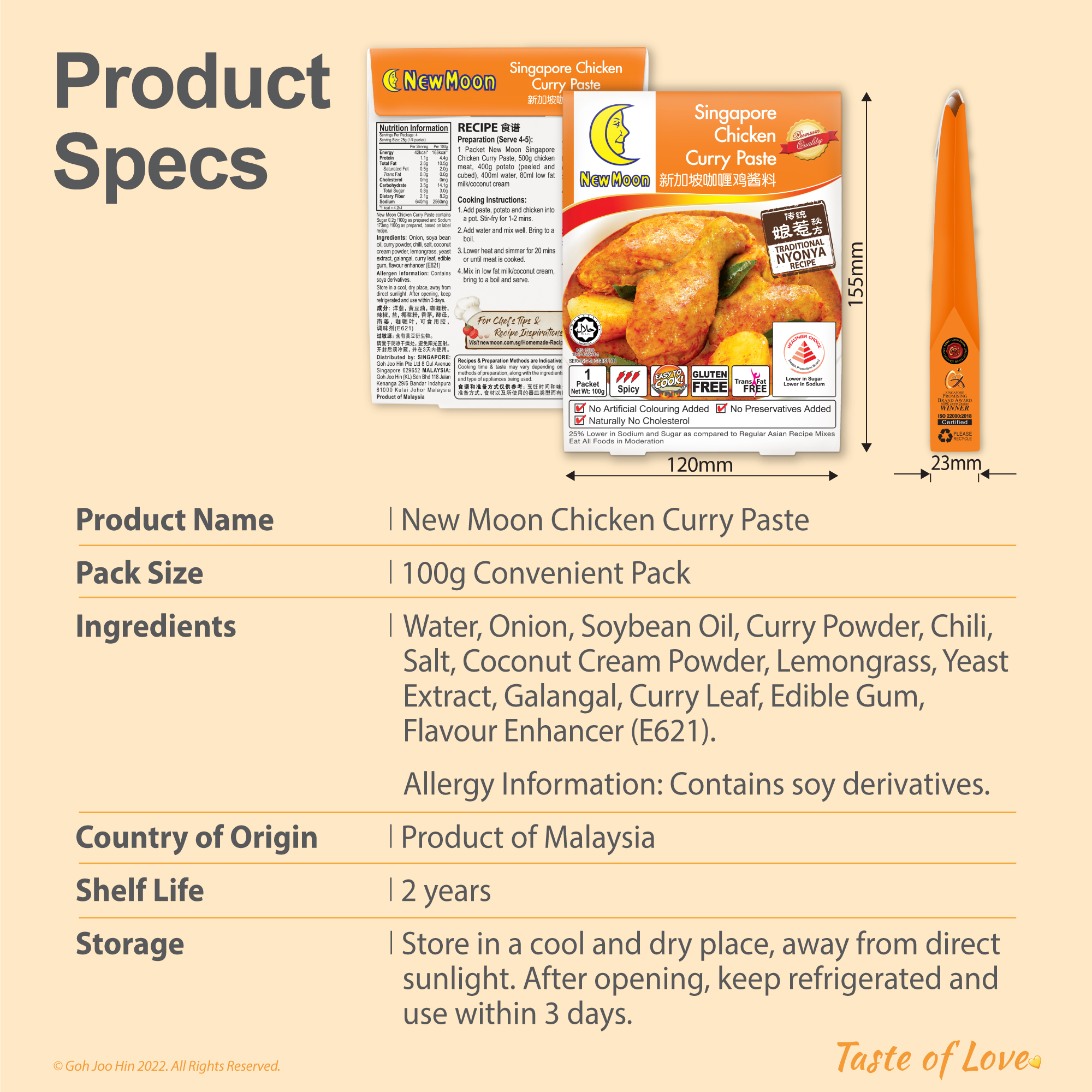 Authentic Chicken Curry Paste in Singapore