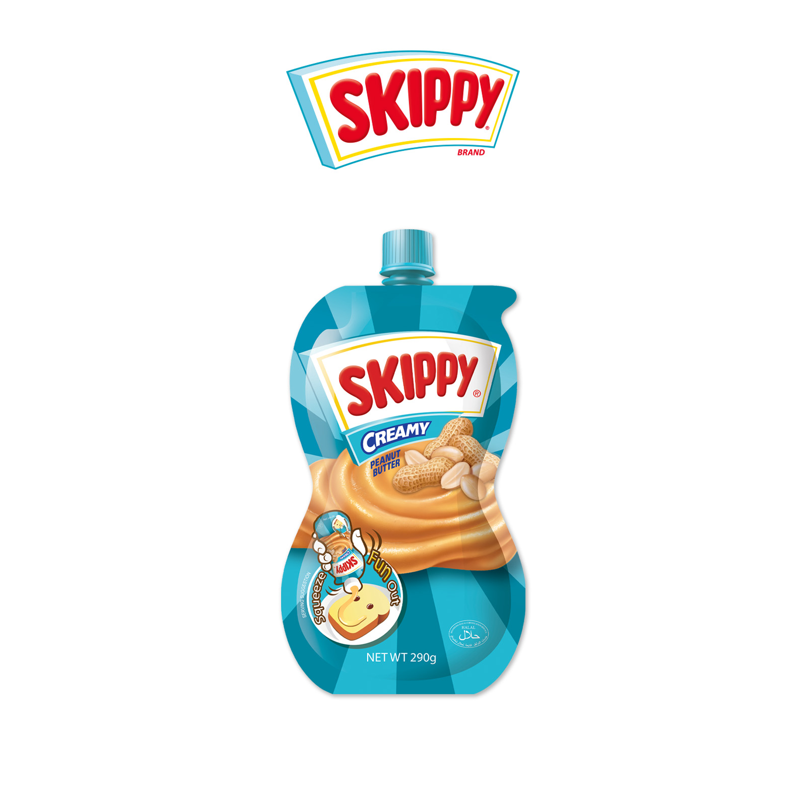 SKIPPY® Squeeze 290g creamy Peanut Butter - Goh Joo Hin Pte Ltd