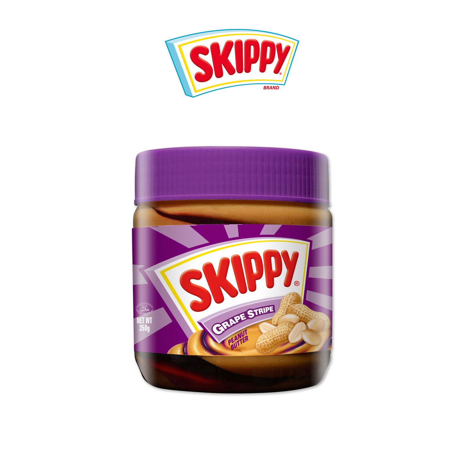 SKIPPY® Stripes 350g Grapes Peanut Butter - Goh Joo Hin Pte Ltd