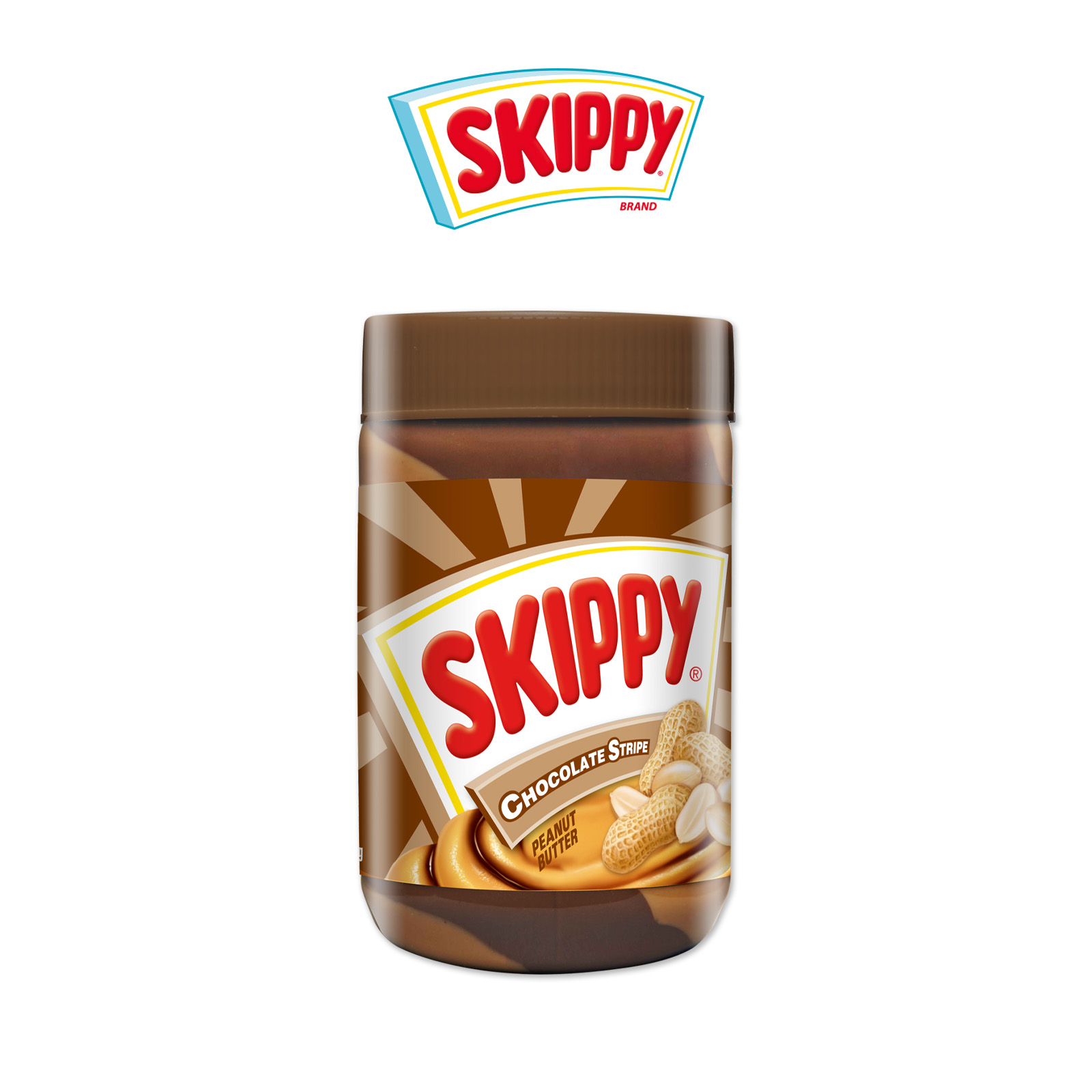 SKIPPY® Stripes 530g chocolate Peanut Butter - Goh Joo Hin Pte Ltd